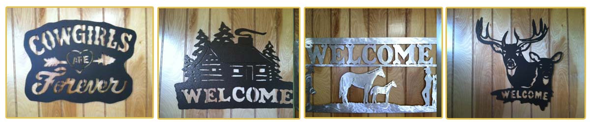 Silhouette Welcome Signs - Rustic By Design